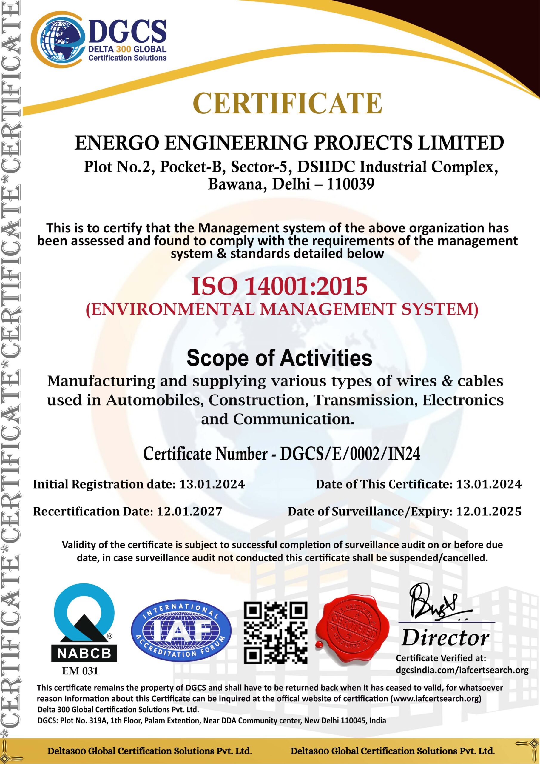 Energo Engineering Projects Limited